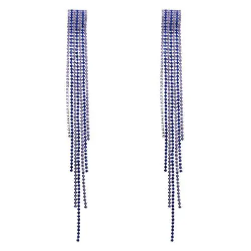 UNTAMED PETALS Crystal Waterfall Dangle Earrings - Silver