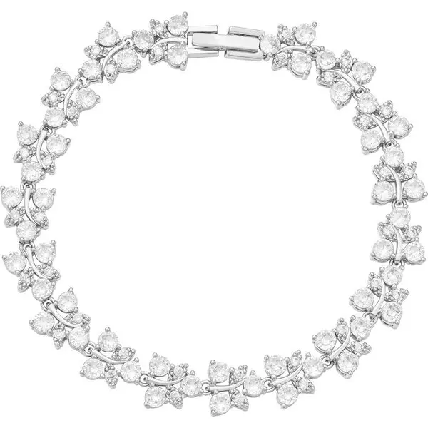 UNTAMED PETALS Crystal Wreath Bracelet - Silver