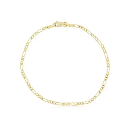 THE LOVERY FINE JEWELRY Figaro Chain Bracelet - Yellow Gold