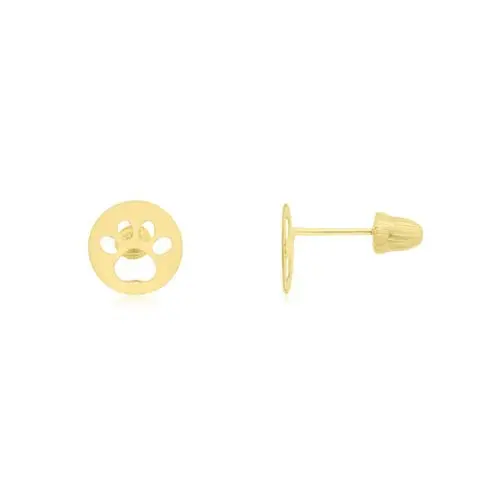 THE LOVERY FINE JEWELRY Baby Paw Screw Back Stud Earrings - Yellow Gold