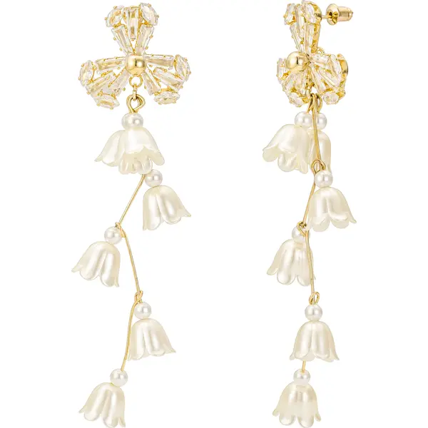UNTAMED PETALS Soiree Crystal Drop Earrings - Gold