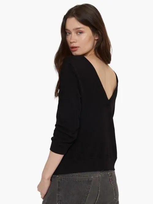 WILT CLOTHING Backless French Terry Sweatshirt - Grey Heather