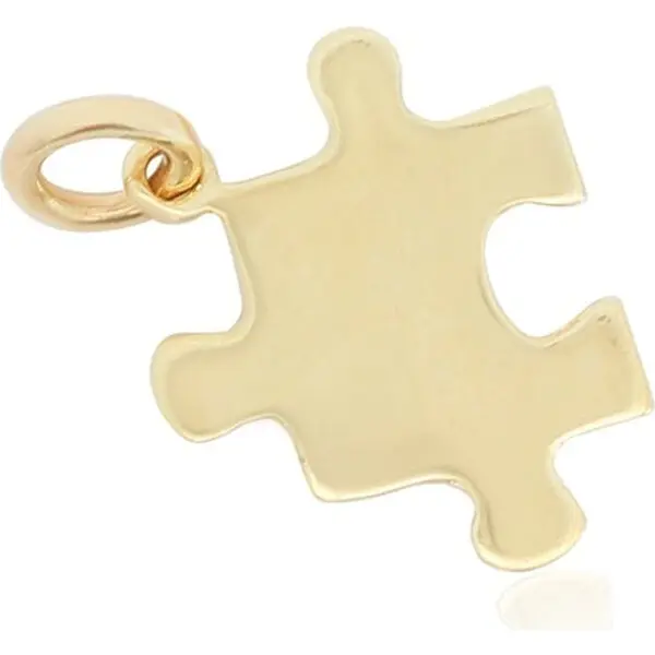 THE LOVERY FINE JEWELRY Mini Puzzle Piece Charm - Yellow Gold