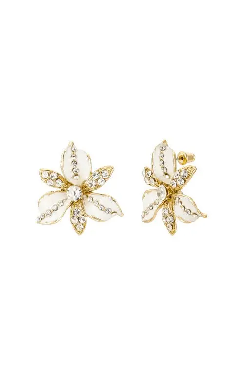 UNTAMED PETALS Feyre Crystal Stud Earrings - Gold
