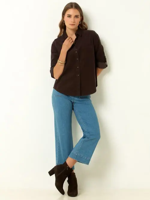 SINGLE STITCH Corduroy Button-up Shirt - Driftwood