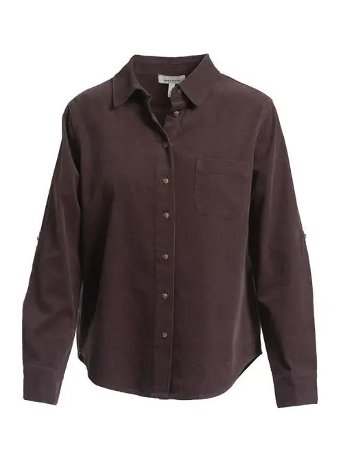 SINGLE STITCH Corduroy Button-up Shirt - Driftwood