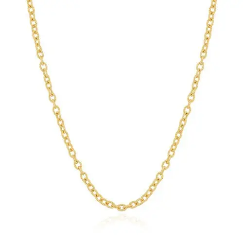 THE LOVERY FINE JEWELRY 14k Textured Link Chain Necklace - Yellow Gold