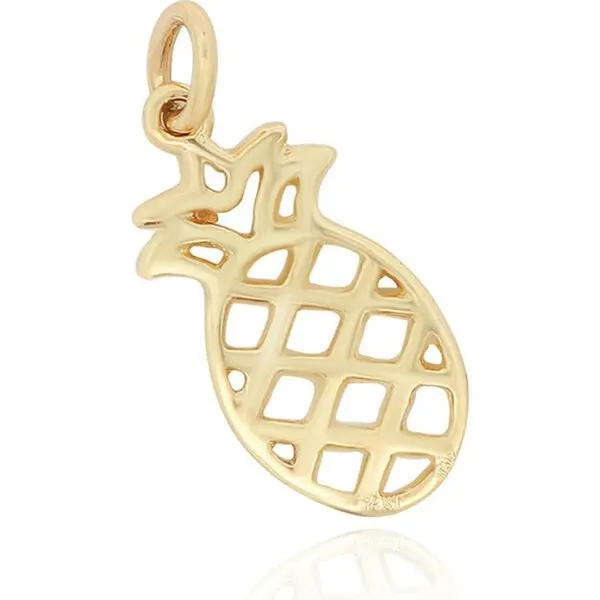 THE LOVERY FINE JEWELRY Mini Gold Pineapple Charm - Yellow Gold