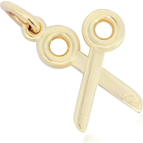 THE LOVERY FINE JEWELRY Mini Scissor Charm - Yellow Gold