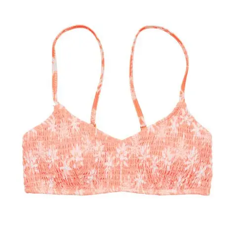 SNAPPER ROCK Shirred Bikini Top - Cali Palms