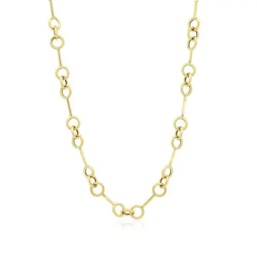 THE LOVERY FINE JEWELRY Interlocked Circle Chain Necklace - Yellow Gold