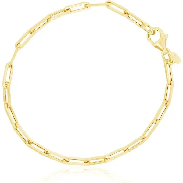 THE LOVERY FINE JEWELRY Paperclip Link Bracelet - Yellow Gold