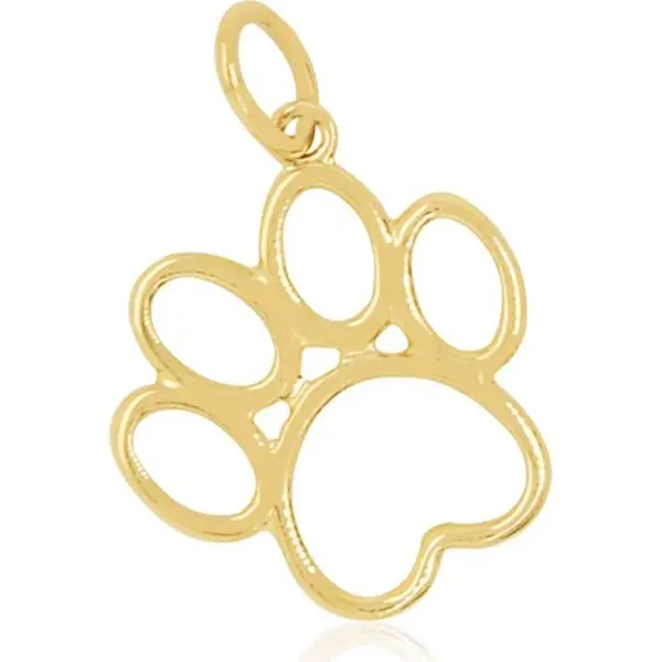 THE LOVERY FINE JEWELRY Mini Gold Paw Charm - Yellow Gold