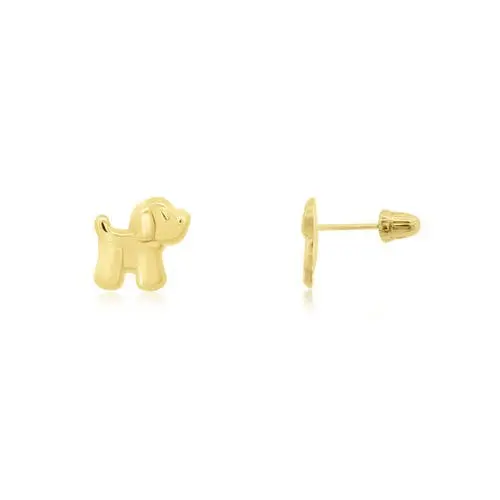 THE LOVERY FINE JEWELRY Baby Puppy Stud Earrings - Yellow Gold