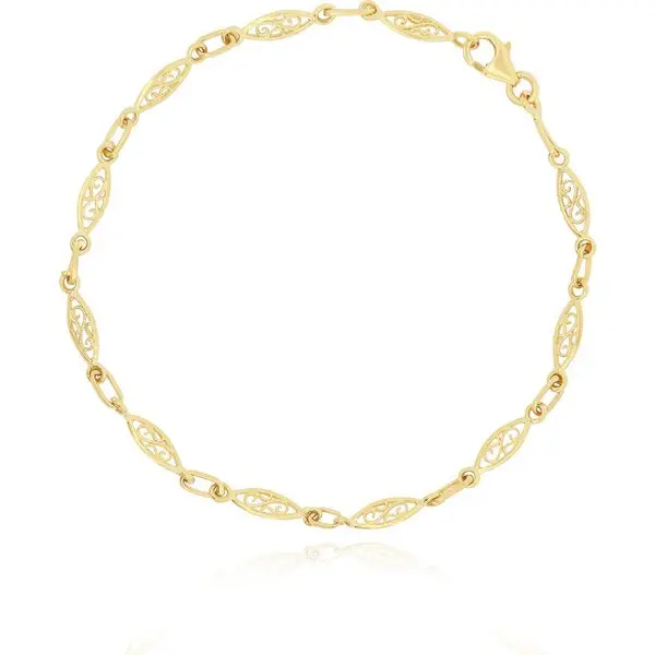 THE LOVERY FINE JEWELRY Lace Chain Bracelet - Yellow Gold