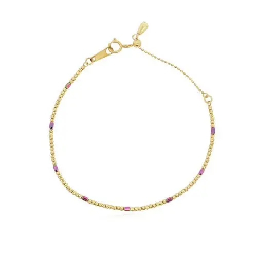 THE LOVERY FINE JEWELRY 18k Yellow Gold Sapphire Bracelet - Pink