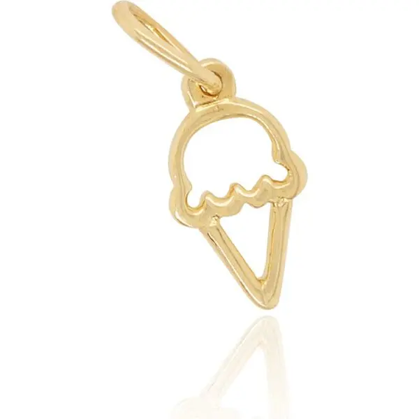 THE LOVERY FINE JEWELRY Mini Gold Ice Cream Cone Charm - Yellow Gold
