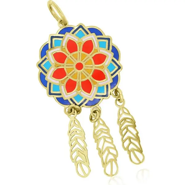 THE LOVERY FINE JEWELRY Enamel Dream Catcher Charm - Multicolored Enamel