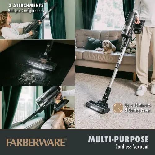 FARBERWARE Cordless Elite Stick Vacuum Cleaner