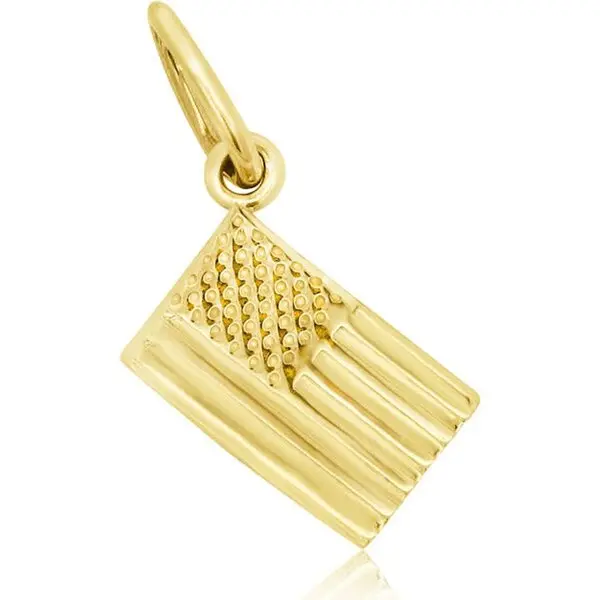 THE LOVERY FINE JEWELRY Mini Usa Flag Charm - Yellow Gold