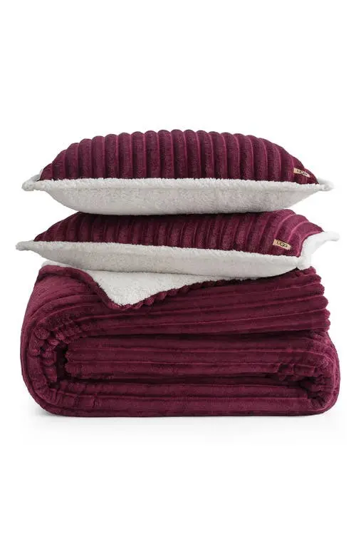 UGG Avery Rib Comforter & Shams Set - Wild Grape
