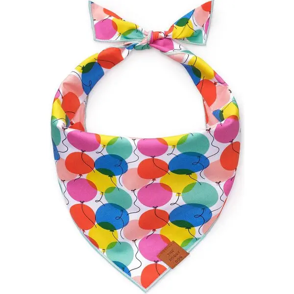 THE FOGGY DOG Pup Pup And Away Dog Bandana - White/rainbow Multi