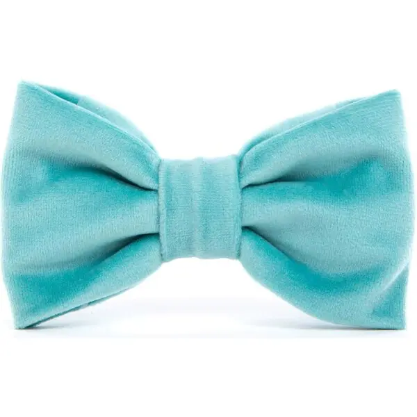 THE FOGGY DOG Velvet Dog Bow Tie - Blue