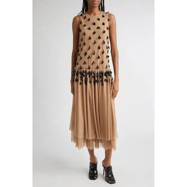 DIOTIMA Embellished Drop-waist Cocktail Dress
