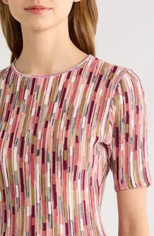 Ulla Johnson Samira Striped Short Sleeve Top