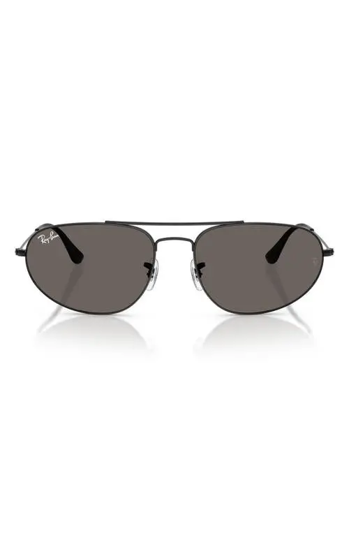 Ray-ban 62mm Oversized Irregular Sunglasses - Black/dark Grey