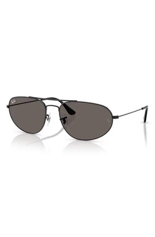 Ray-ban 62mm Oversized Irregular Sunglasses - Black/dark Grey