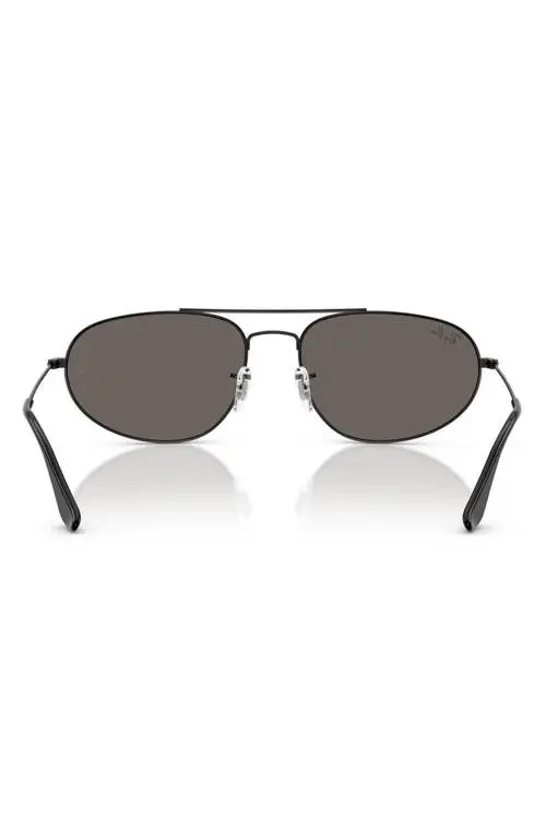 Ray-ban 62mm Oversized Irregular Sunglasses - Black/dark Grey