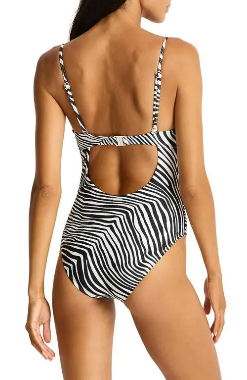 SEA LEVEL Zebralis Balconette One-piece Swimsuit