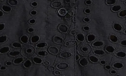 SEA LEVEL Ibiza Cotton Eyelet Cover-up Bowling Shirt