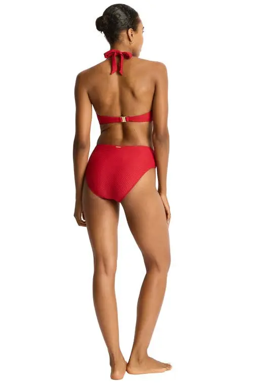 SEA LEVEL Luminara Triangle Halter Bikini Top