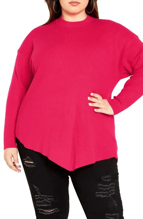 City Chic Bonnie Asymmetric Sweater