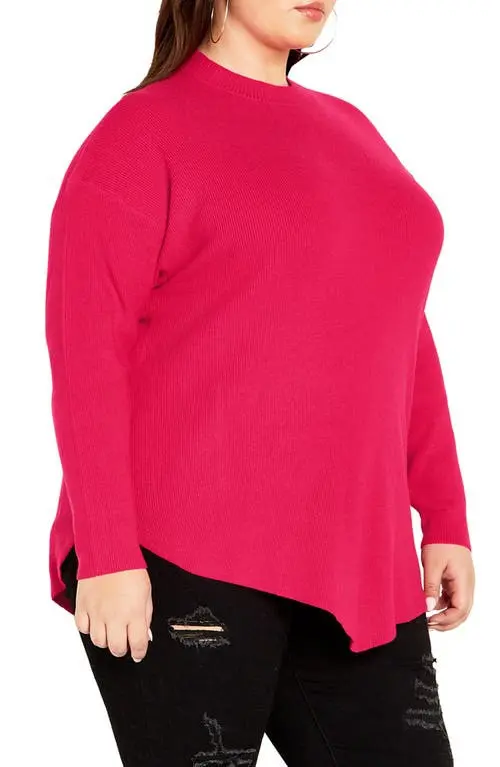 City Chic Bonnie Asymmetric Sweater
