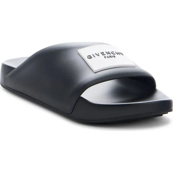 Givenchy Label Slide Sandal - Black