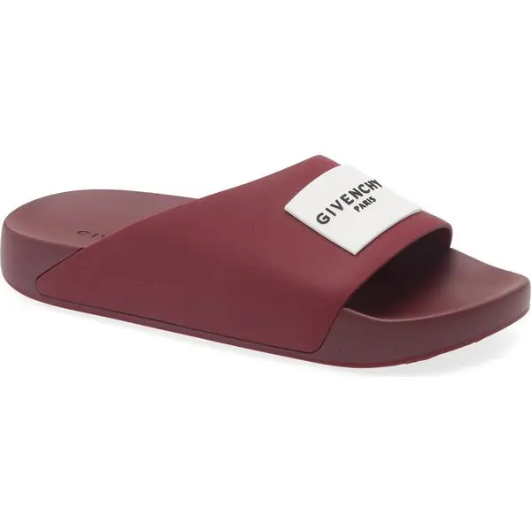 Givenchy Label Slide Sandal - Red Cherry