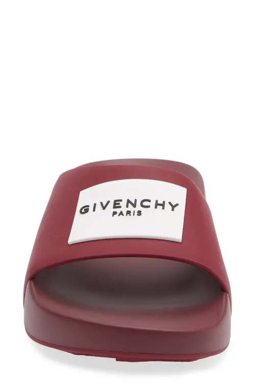 Givenchy Label Slide Sandal - Red Cherry