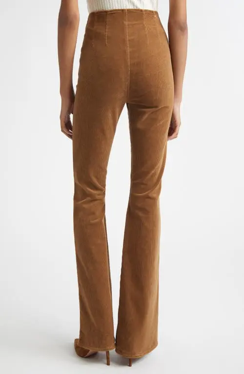 Veronica Beard Beverly Corduroy Flare Pants - Deep Ochre