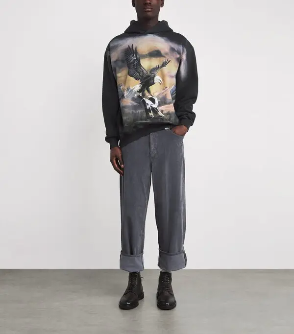 REPRESENT Cotton Eagle Hoodie - Black