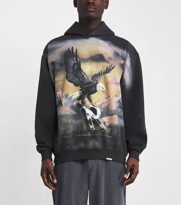 REPRESENT Cotton Eagle Hoodie - Black