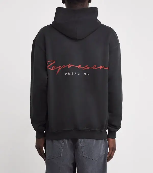 REPRESENT Cotton Eagle Hoodie - Black