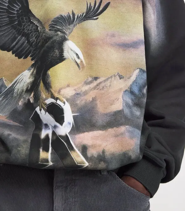 REPRESENT Cotton Eagle Hoodie - Black