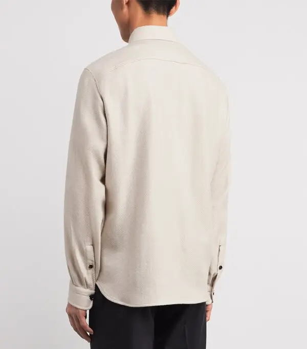 Isaia Cashmere Overshirt - Beige