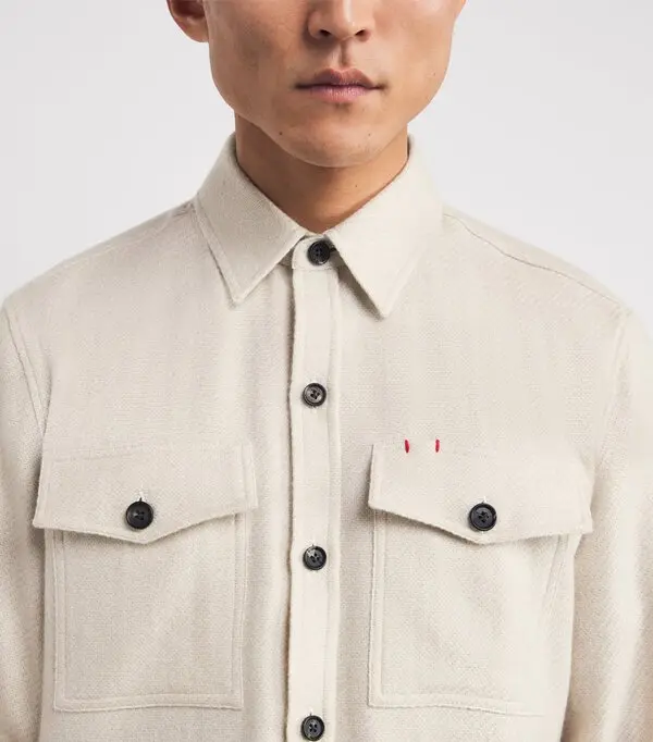 Isaia Cashmere Overshirt - Beige