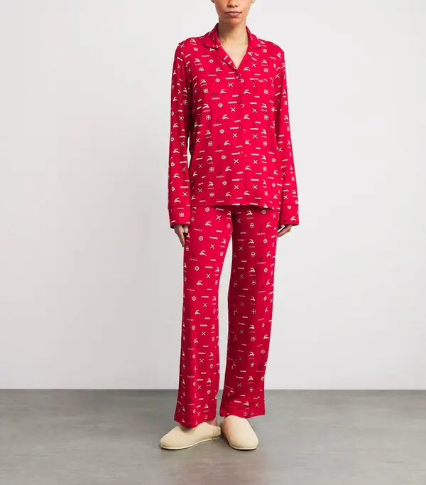 SKIMS Modal-blend Festive Print Pyjama Set