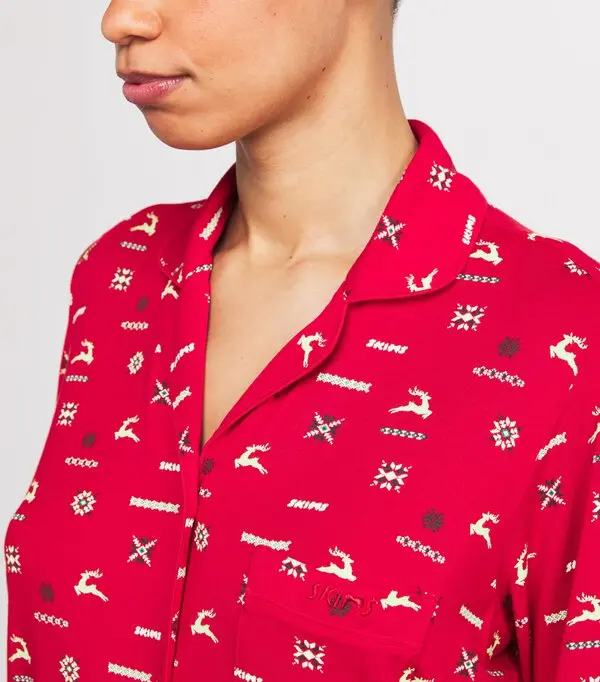 SKIMS Modal-blend Festive Print Pyjama Set