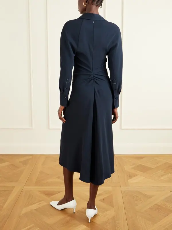 Victoria Beckham Crepe Midi Dress - Blue